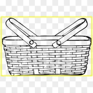 Picnic Basket Coloring Page Canasta De Compras Para Colorear HD Png
