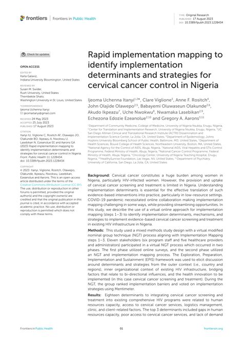 Pdf Rapid Implementation Mapping To Identify Implementation