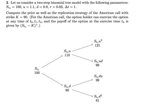 Solved Let Us Consider A Two Step Binomial Tree Model With