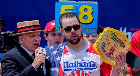 Patrick Bertoletti Wins His First Title At Nathans Hot Dog Eating Contest