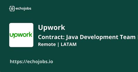 Upwork Is Hiring Contract Java Development Team Lead Manager