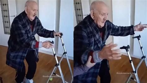 Video El Tierno Reencuentro De Un Abuelito Con Su Esposa Tras Estar