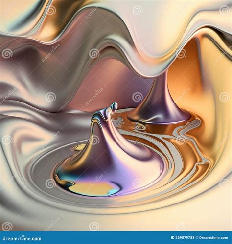 Generative Ai Flowing Chiffon Fabric Texture In Light Pink And Green Color Royalty Free