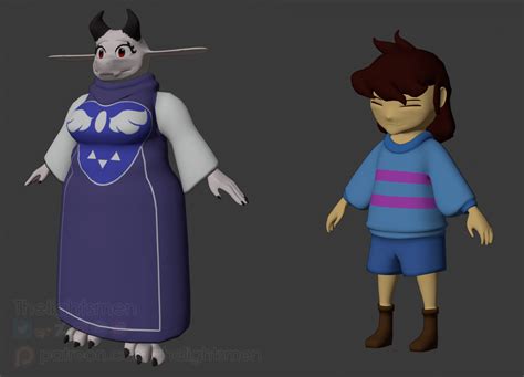 Made My Own Personal Handmade 3d Models For Gmod Characters From Undertale R 3dmodeling
