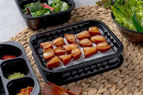 Premium Photo Pork Belly Rice Bowl Korean Food