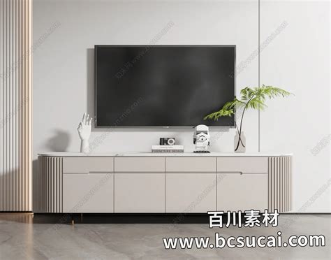 2023年现代轻奢电视柜模型 百川素材