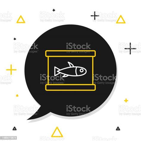 흰색 배경에 격리 된 줄 통조림 물고기 아이콘 다채로운 개요 개념 벡터 0명에 대한 스톡 벡터 아트 및 기타 이미지 0명 강철 건강한 식생활 Istock
