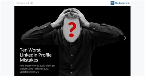 David Petherick On Linkedin Ten Worst Linkedin Profile Mistakes