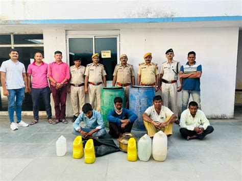 देशी हथकड शराब पर कार्यवाही 600 लीटर वॉश नष्ट एवं 50 लीटर शराब जब्त