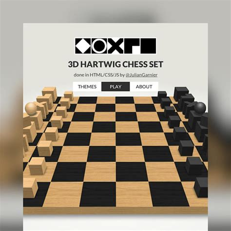 3d Css Hartwig Chess Set One Page Website Award