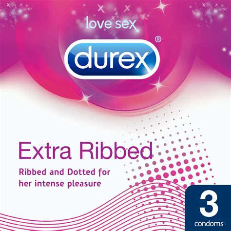 Durex Condoms Extra Ribbed 3s