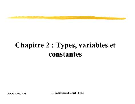 Solution Ch Types Variables Et Constantes Studypool