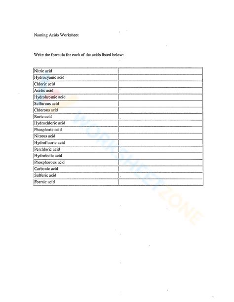 Acid Base Nomenclature Worksheet Solved Acid Nomenclature Worksheet 3