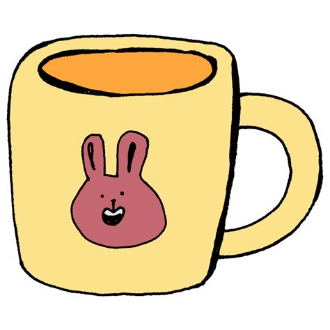 ウサちゃんのマグカップのフリーイラスト フリーイラスト・クラシック（フリクラ）