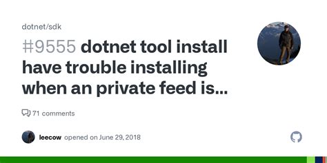 Dotnet Tool Install Have Trouble Installing When An Private Feed Is In Nfig · Issue