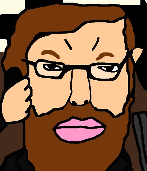 SoyBooru Post Beard Brown Hair Chud Clothes Drawn Background Ear Glasses Hair Hand