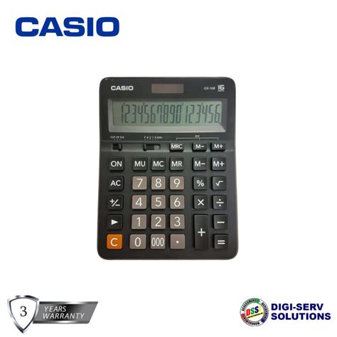 Casio Gx 16b Practical Calculator 16 Digits Extra Large Display