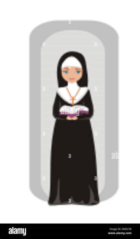 Vector Illustration Of Nun Stock Vector Image And Art Alamy