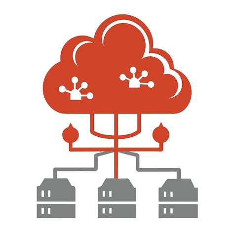 El paquete de iconos de la red de computación en la nube Vector