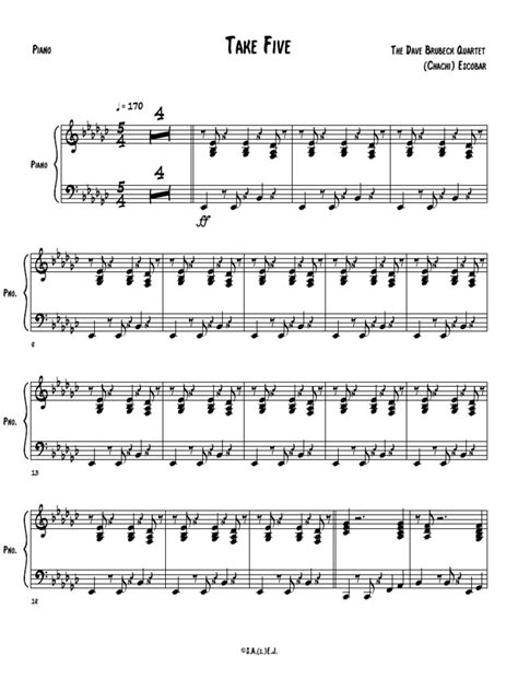 Take Five Piano Pdf