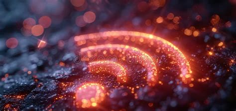 Wireless Network And Connection Abstract Data Background With Wifi