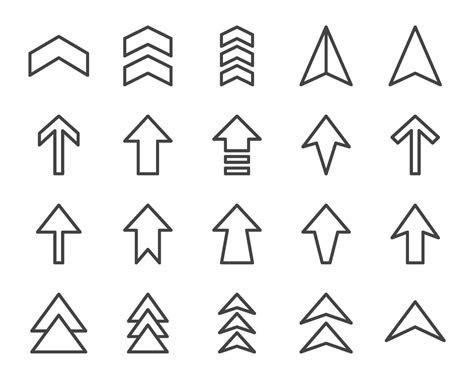Arrow Line Icon Set 49699679 Vector Art At Vecteezy