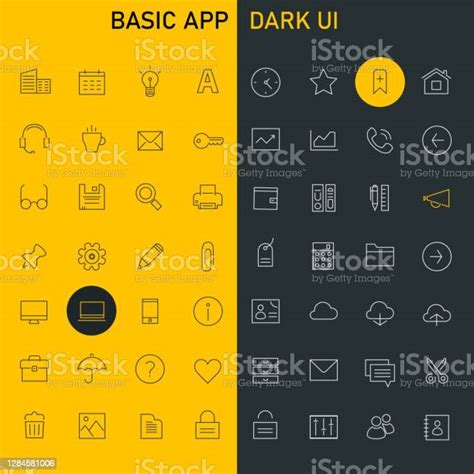 빅 베이직 앱 Ui Ux 및 Office 선형 아이콘 세트 계산기에 대한 스톡 벡터 아트 및 기타 이미지 계산기 그래픽