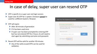 Resdex Enhanced Security Using OTP Based Login PPT