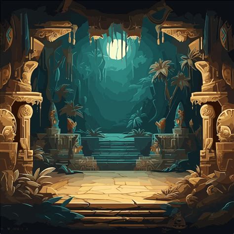 Premium Vector Gaming Vector Background Landscape Video Game Fantasy