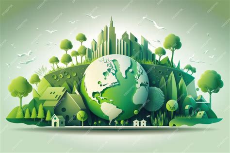 Ecology Concept With Green Planet Earth World Environment And