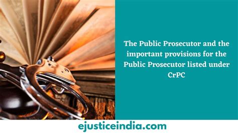 The Public Prosecutor And The Important Provisions For The Public