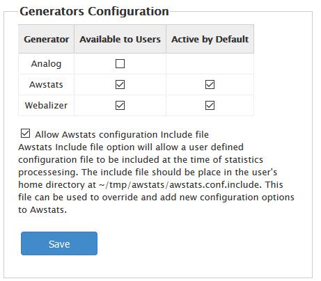 How To Use The Statistics Software Configuration In Whm Inmotion Hosting
