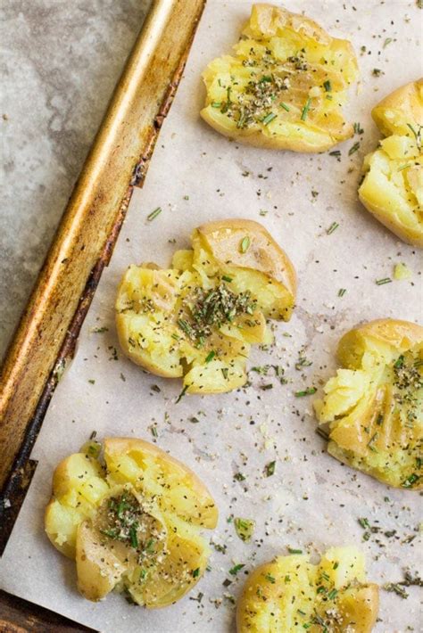 Crispy Smashed Potatoes Recipe The Clean Eating Couple