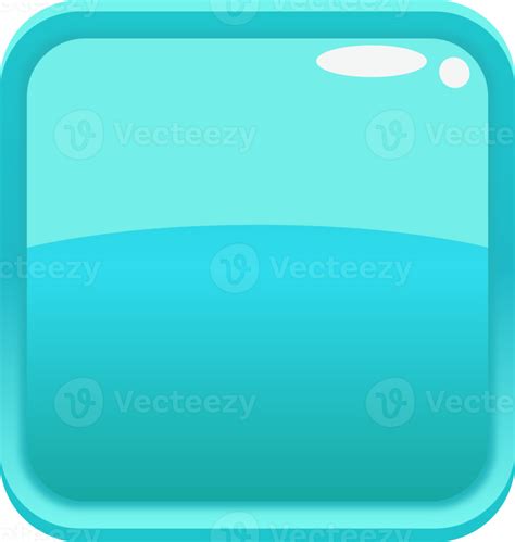 Blue Cartoon Square Button 10975949 Png