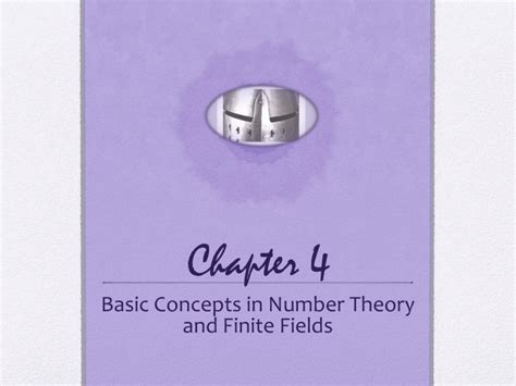 Number Theory And Finite Fields Basic Concepts