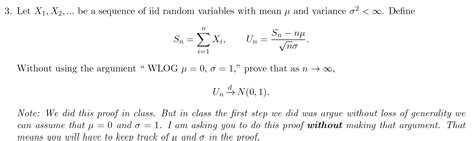 Solved Let X1 X2 Be A Sequence Of Iid Random