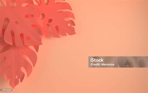 열 대 종이 팜 프레임 나뭇잎 여름의 열 대 잎 종이 접기 이국적인 하와이 정글 단풍 여름 배경 종이 잘라 최소한의 스타일 파스텔 컬러 3d 렌더링 0명에 대한 스톡 사진