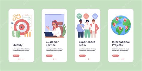 Premium Vector Choose Right Company Onboarding Mobile App Screen Flat