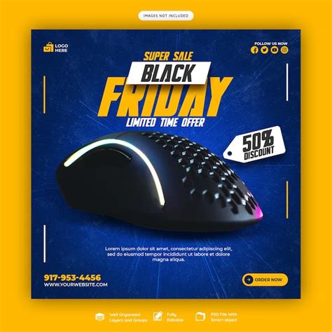 블랙 프라이데이 슈퍼 세일 소셜 미디어 배너 템플릿 무료 Psd 파일