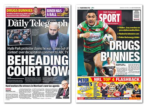 Our Daily And Sunday Telegraph Front Pages Daily Telegraph