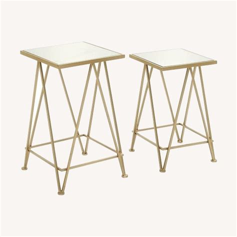 Allmodern Gold Glass End Tables Aptdeco