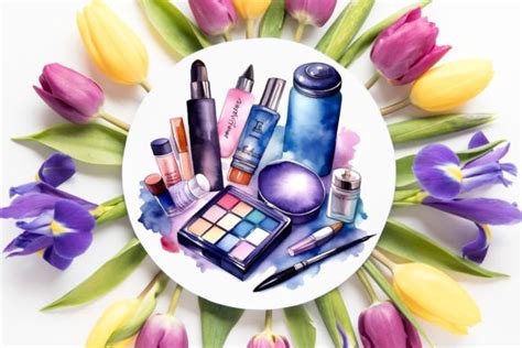 Watercolor Cosmetics Makeup Vector Set Graphic By Digidreams · Creative
