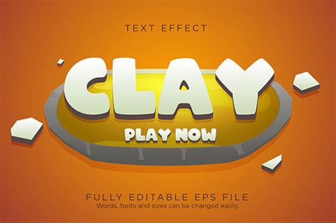 Clay Game Ui Button Text Effect Font Graphic By Juliomesak · Creative