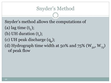 Synthetic Unit Hydrograph Pptx