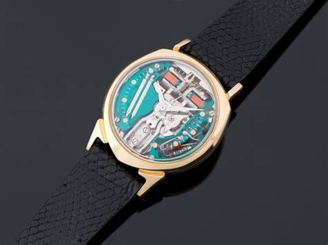 Bulova Accutron Alpha Spaceview 14k Yellow Gold Watch