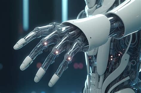 Arm Of A Robot Artificial Intelligence Concept Generative Ai Illustration Stock Illustration