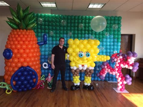 Sponge Bob Balloon Scenario Balloon Decorations Balloons Spongebob Birthday Party