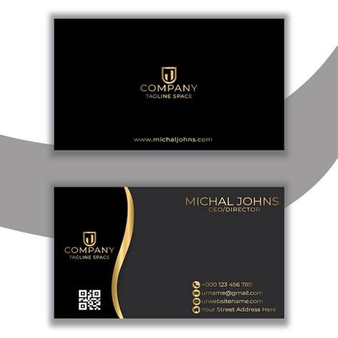 최소한의 검은색과 황금색 명함 템플릿입니다 프리미엄 벡터 최소한의 검은색과 황금색 명함 템플릿입니다 프리미엄 벡터
