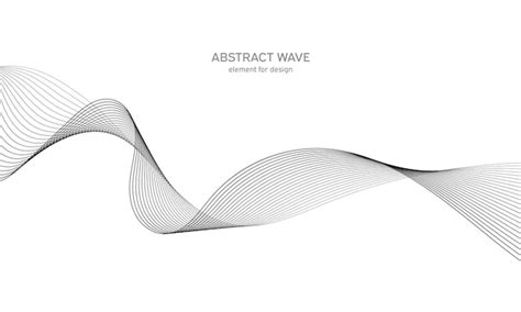 Premium Vector Stylized Abstract Wave Line Art Background