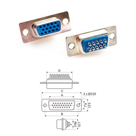 Conector Db15 Hembra Vga
